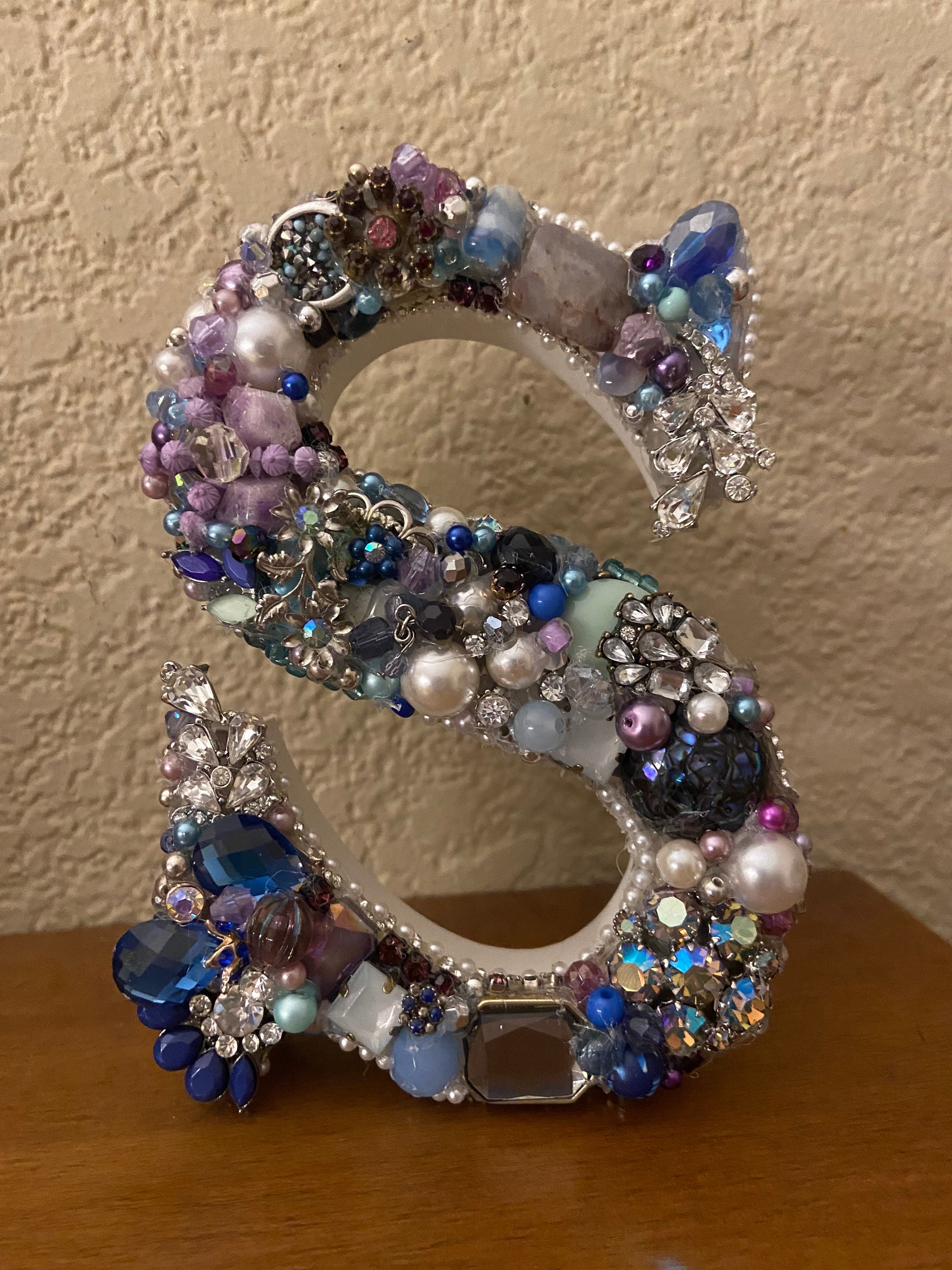 Jeweled Letter S - Etsy