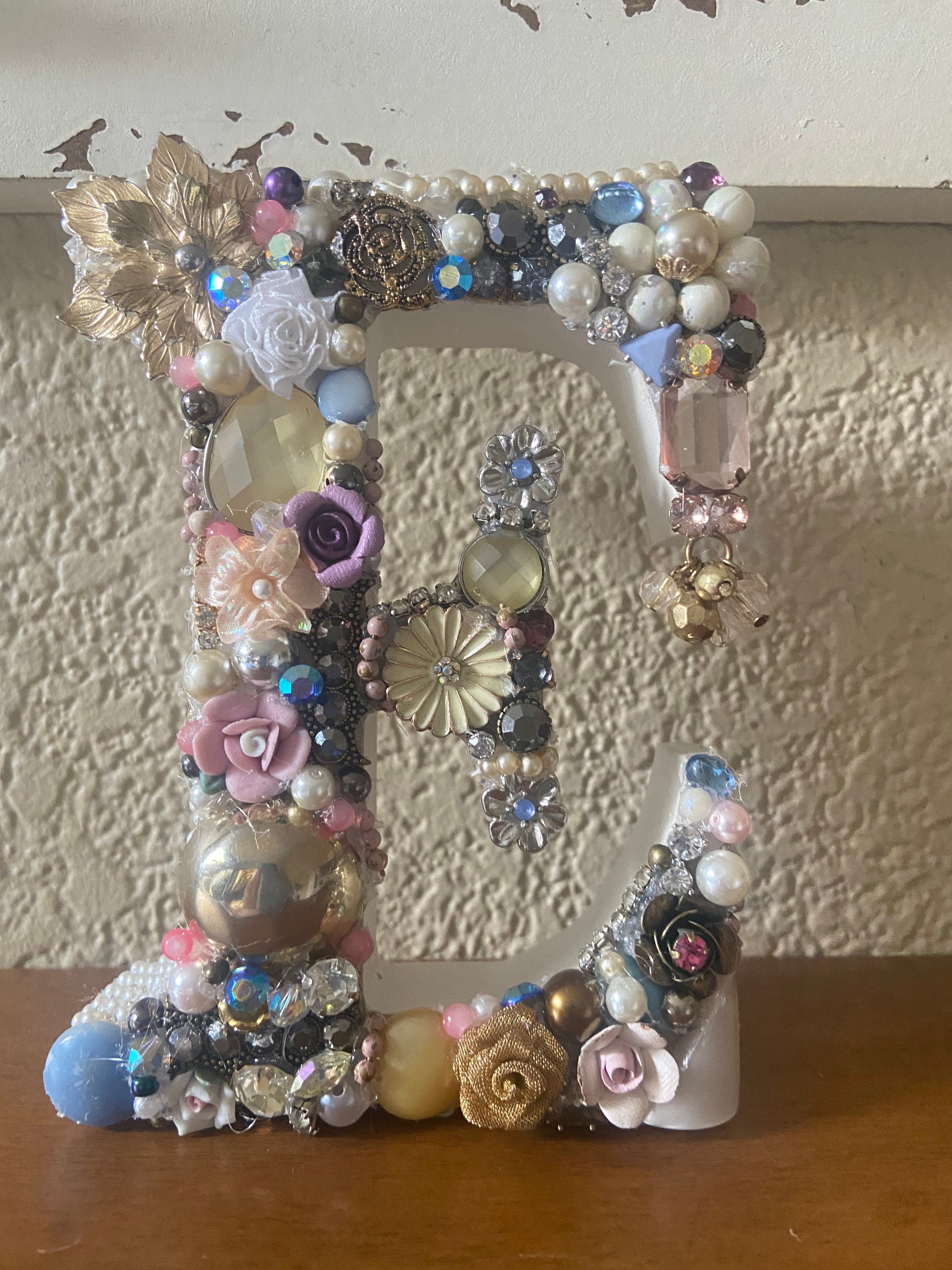 Jeweled Letter E - Etsy