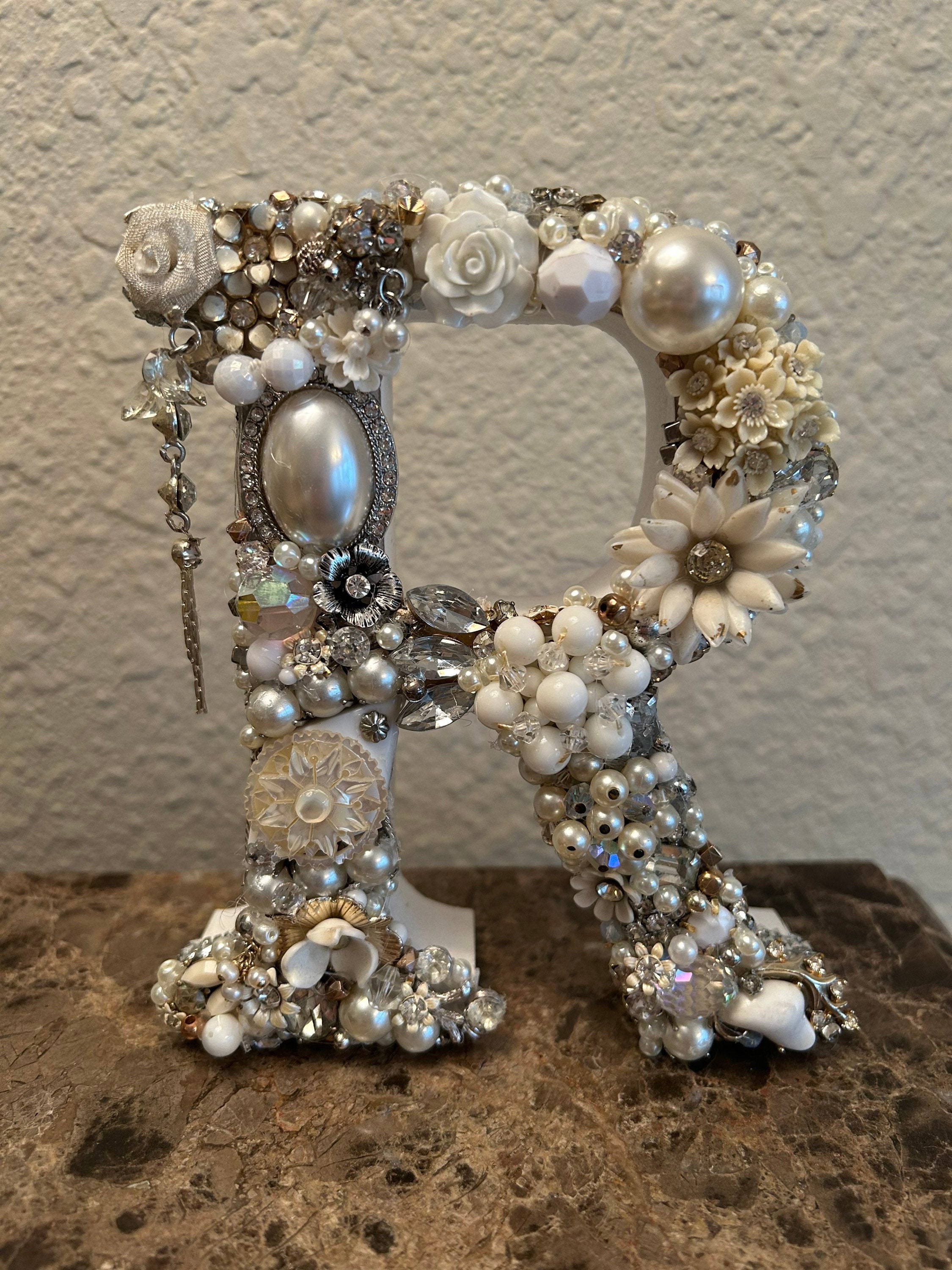 Jeweled Letter R - Etsy