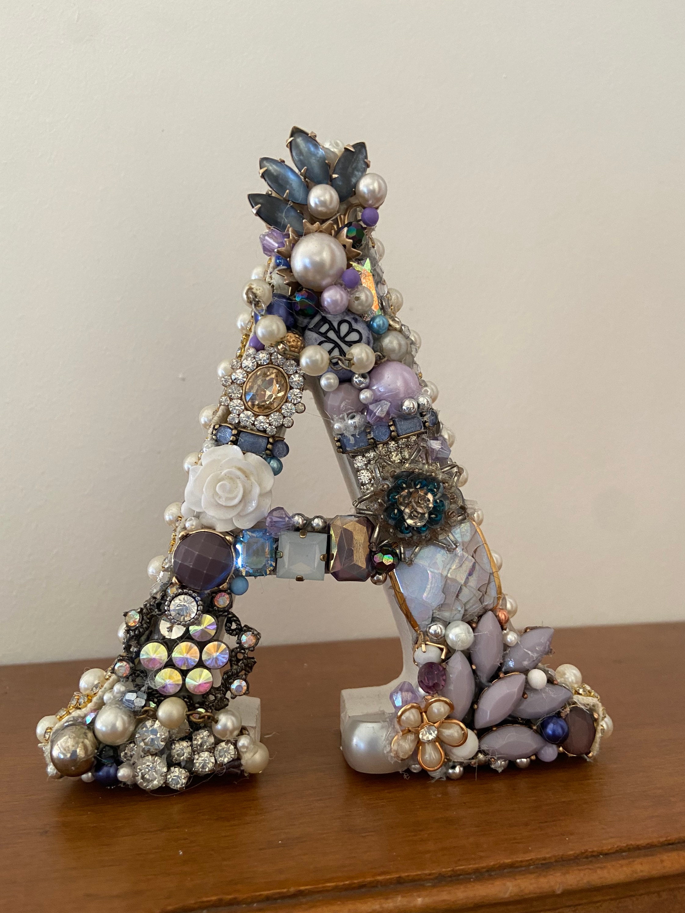 Jeweled Letter A - Etsy