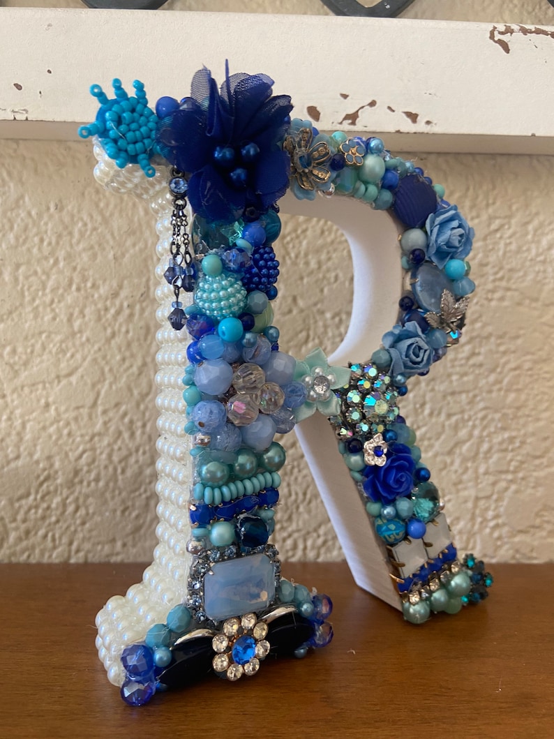 Jeweled Letter R - Etsy