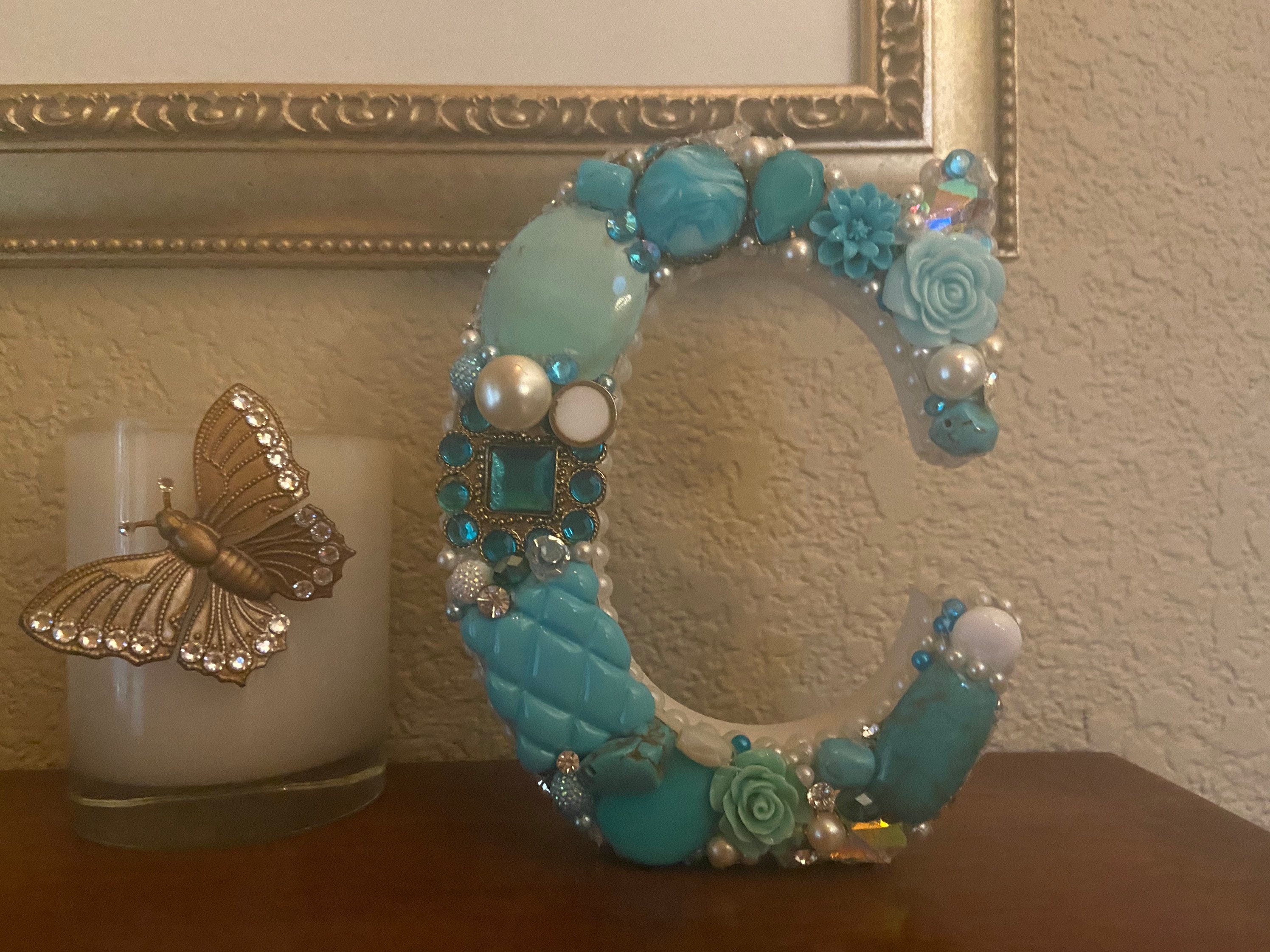 Jeweled Letter C - Etsy