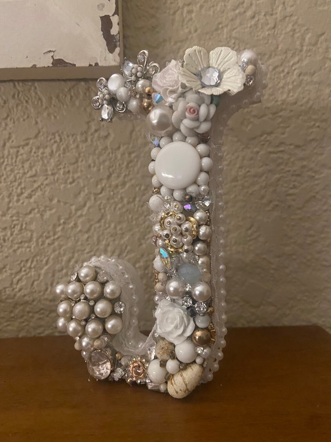 Jeweled Letter J - Etsy