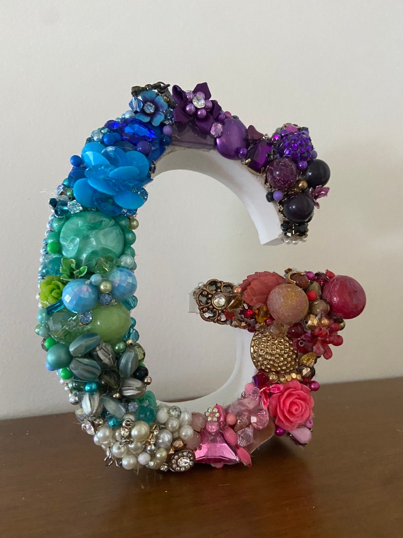 Jeweled Letter G - Etsy