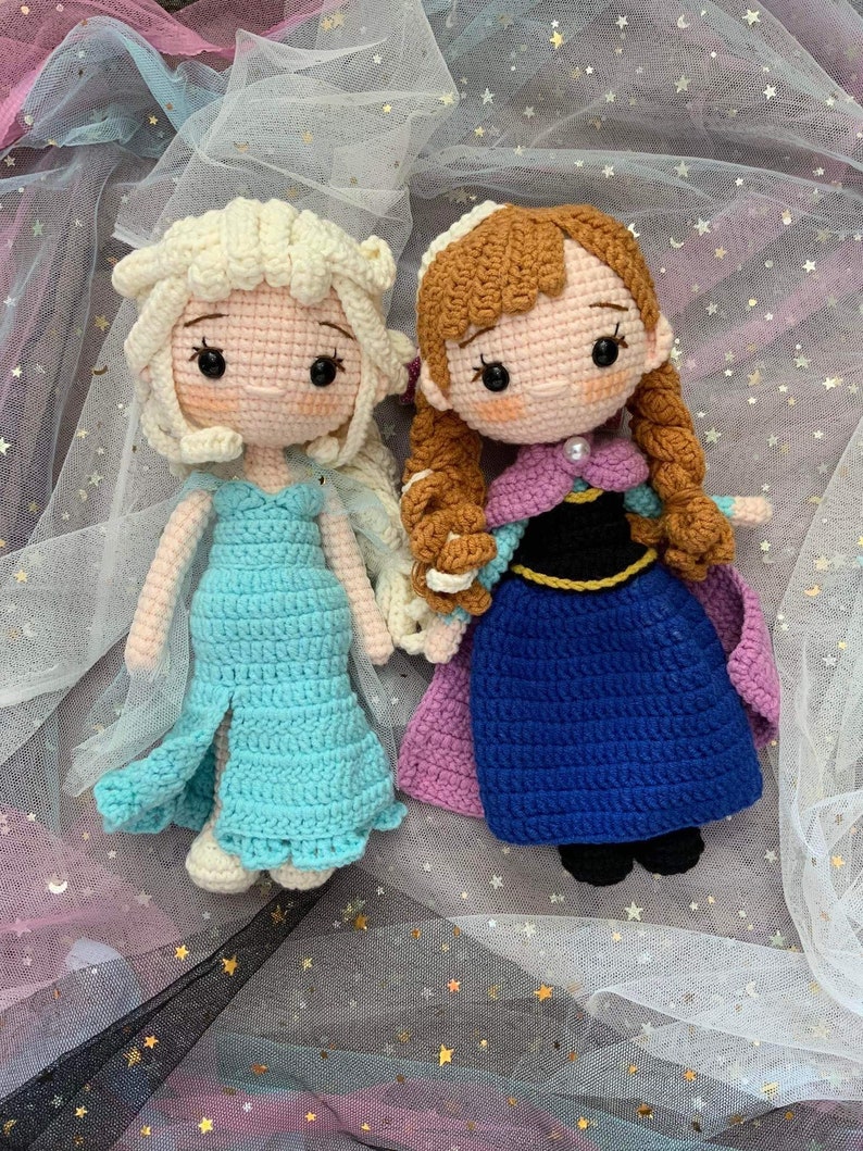 Two Princess Sisters Doll Blue Longdress Beautiful Gorgeous - Etsy