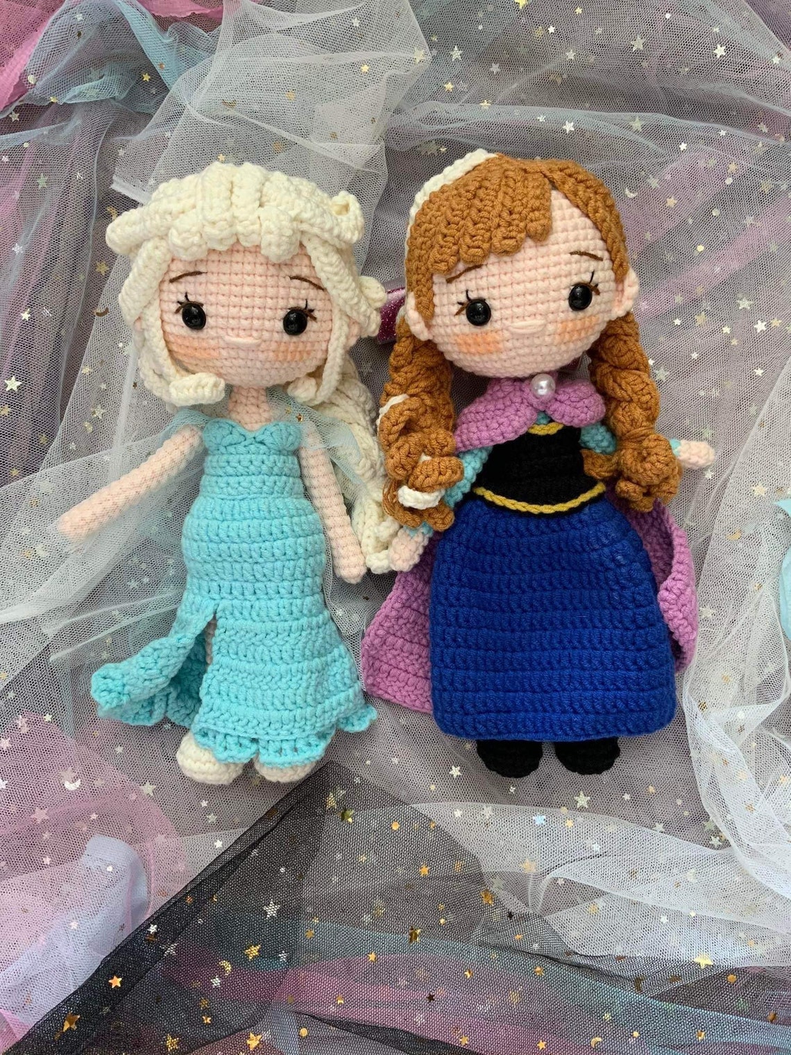 Two Princess Sisters Doll Blue Longdress Beautiful Gorgeous - Etsy