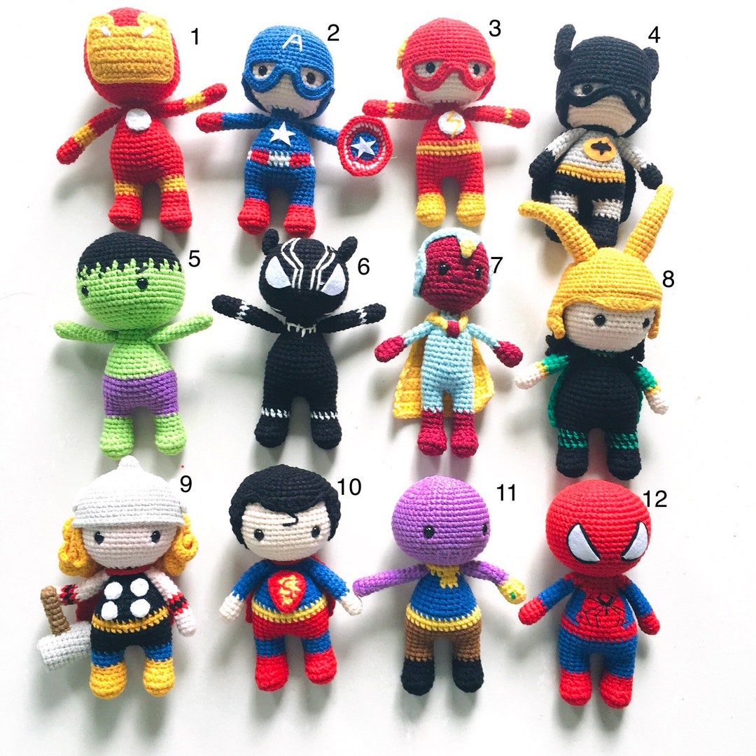 Hero Group Crochet Amigurumi - Etsy