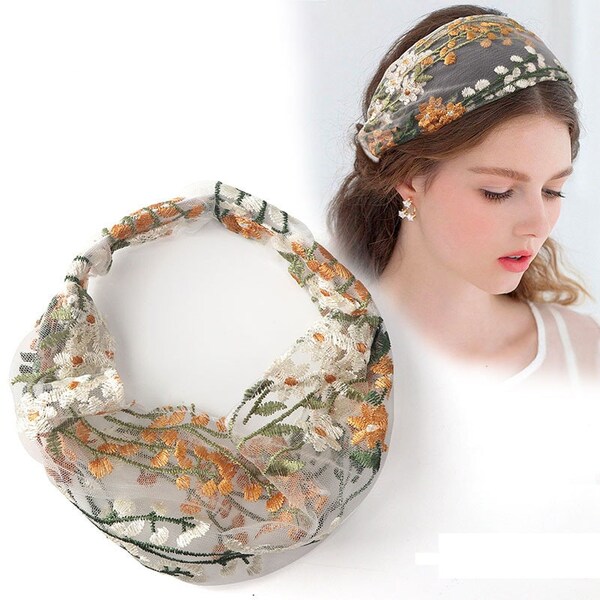 Womens Lace Headband - Etsy