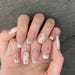 Pinky Promise, Elegant Pink Bow Press-on Nails, Feminine Handmade Nail ...