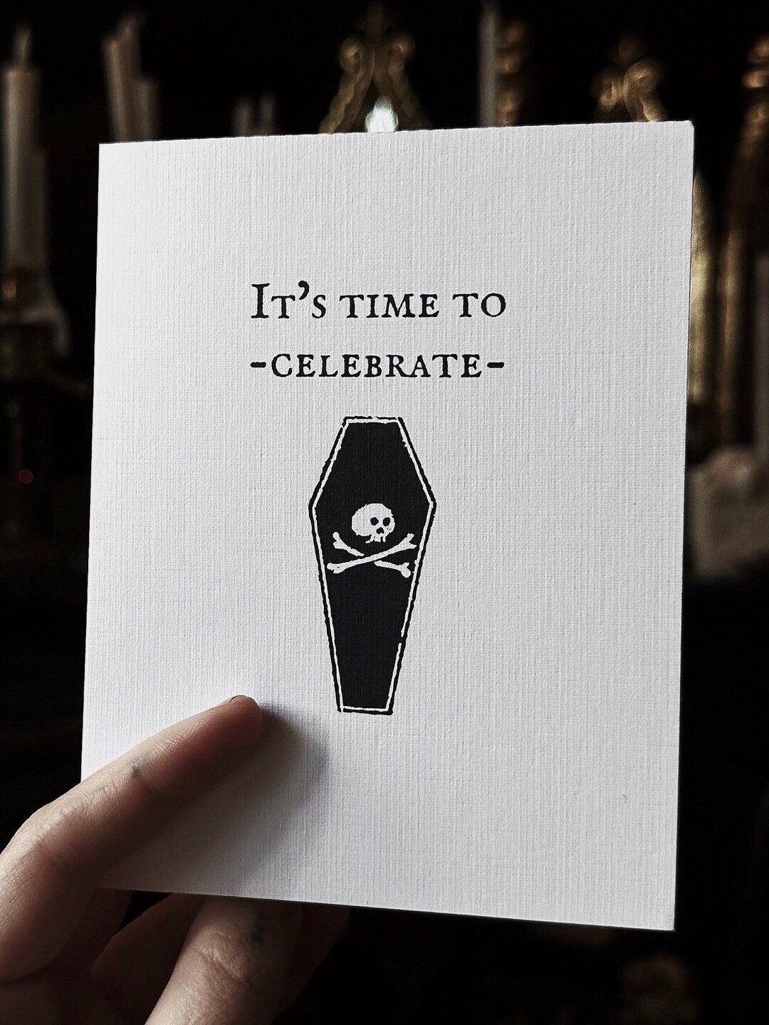 Time to Celebrate Gothic Birthday Card - Etsy