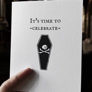 Time to Celebrate Gothic Birthday Card - Etsy