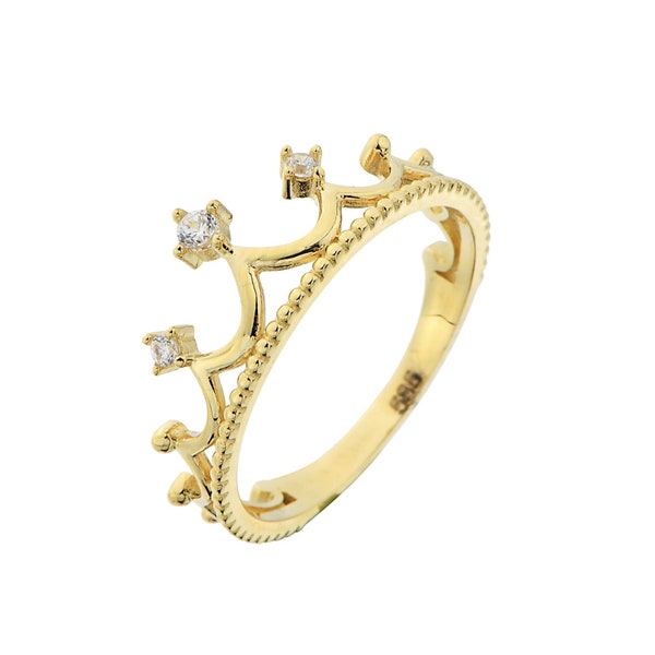 Gold Crown Ring - Etsy