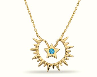 Sun Star Necklace - Etsy