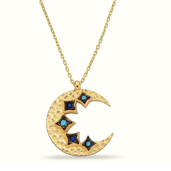 Half Moon Pendant - Etsy