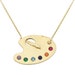 14K Real Gold Family Tree Necklace-gemstone Generational Tree Necklace ...