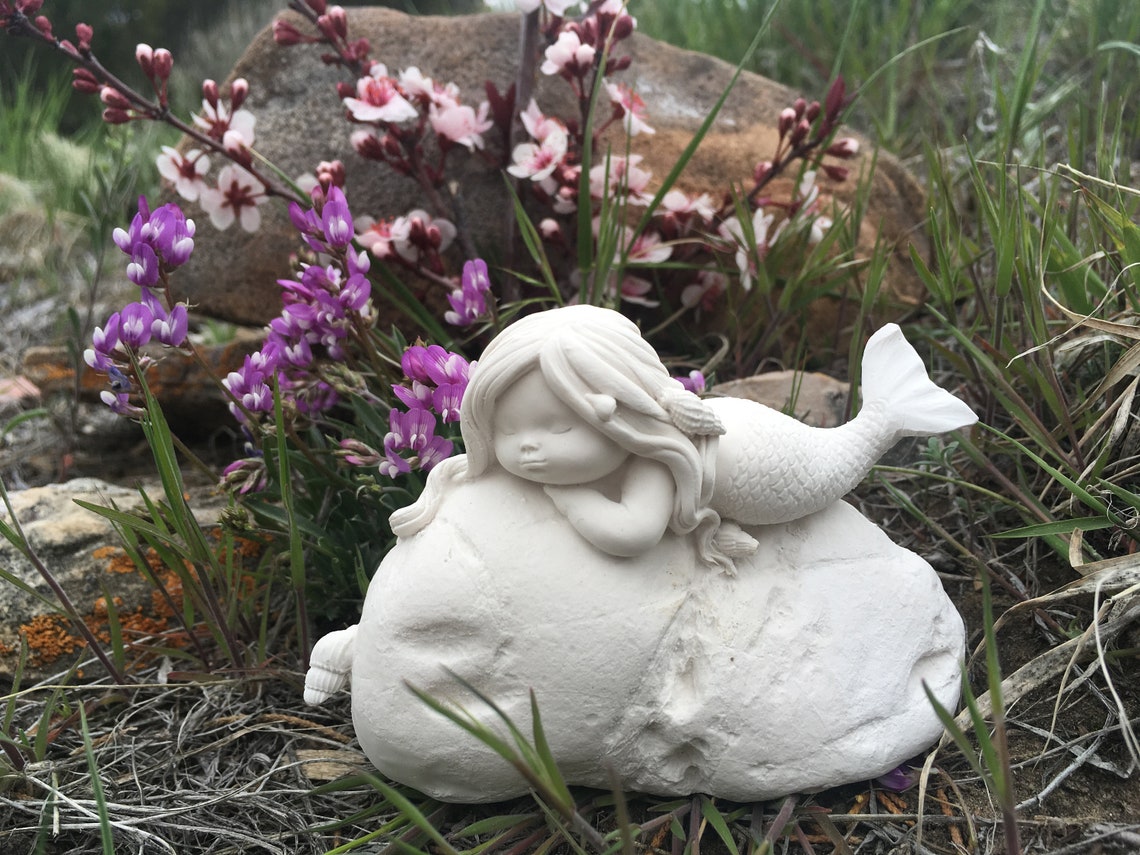 Fairy Garden Mermaid Ready to Paint Bisque Mermaid Unpainted - Etsy