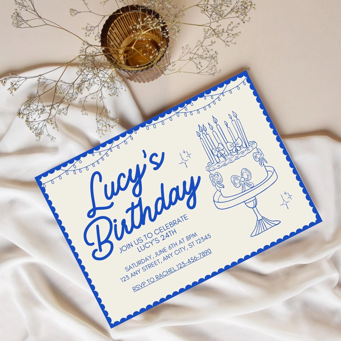 Vintage Birthday Invitation, Retro Birthday Invitation, Birthday ...