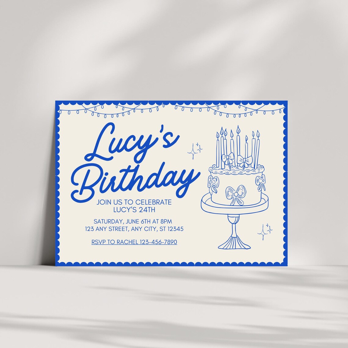 Vintage Birthday Invitation, Retro Birthday Invitation, Birthday ...