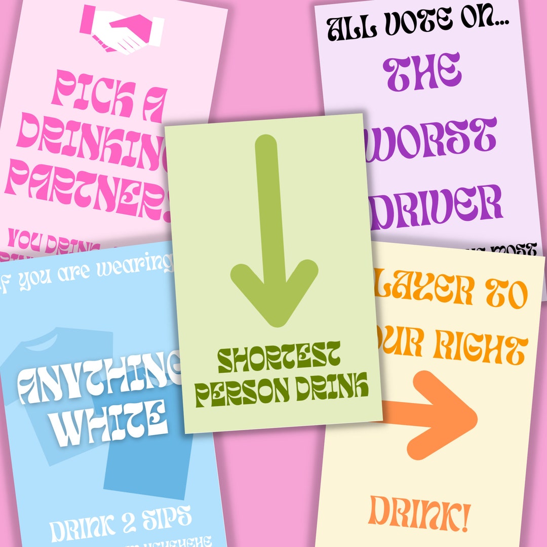 Big Game Night Card Bundle: Drinking Games (digital Download) - Etsy