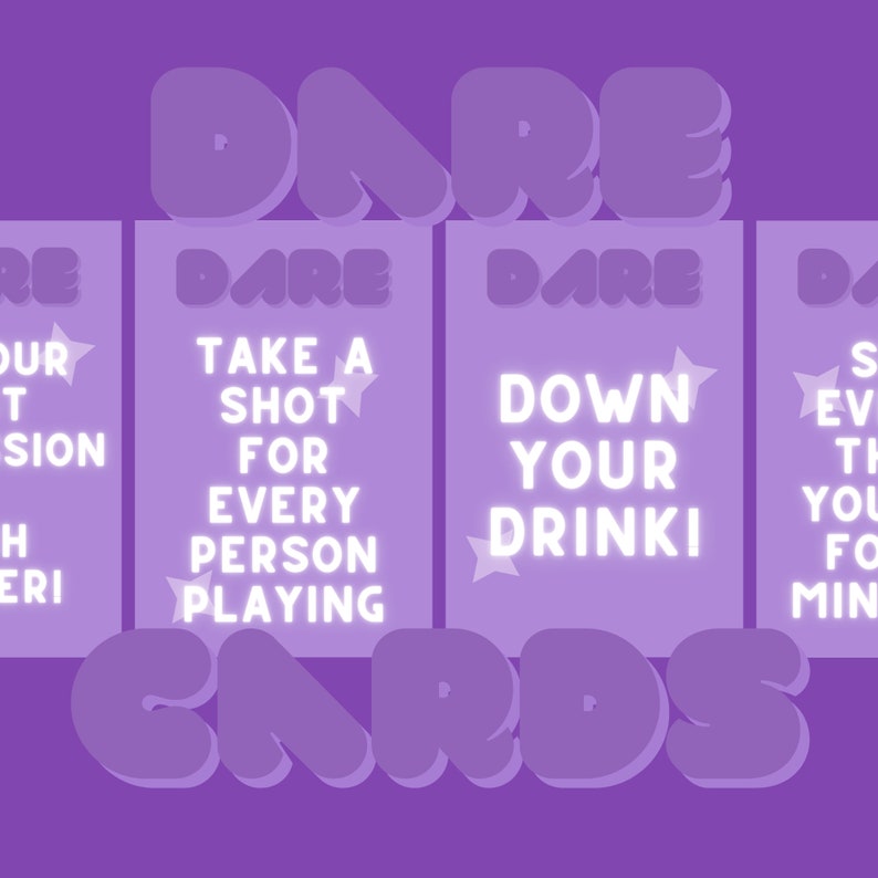 TRUTH OR DARE | Card Game | Digital Download, Printable | 20 Cards! - Etsy