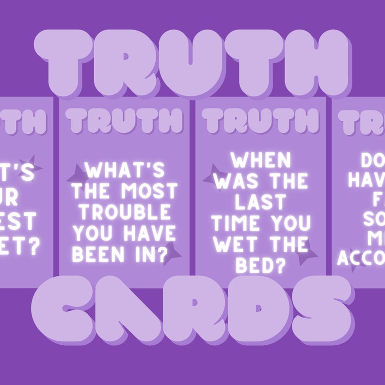 TRUTH OR DARE | Card Game | Digital Download, Printable | 20 Cards! - Etsy