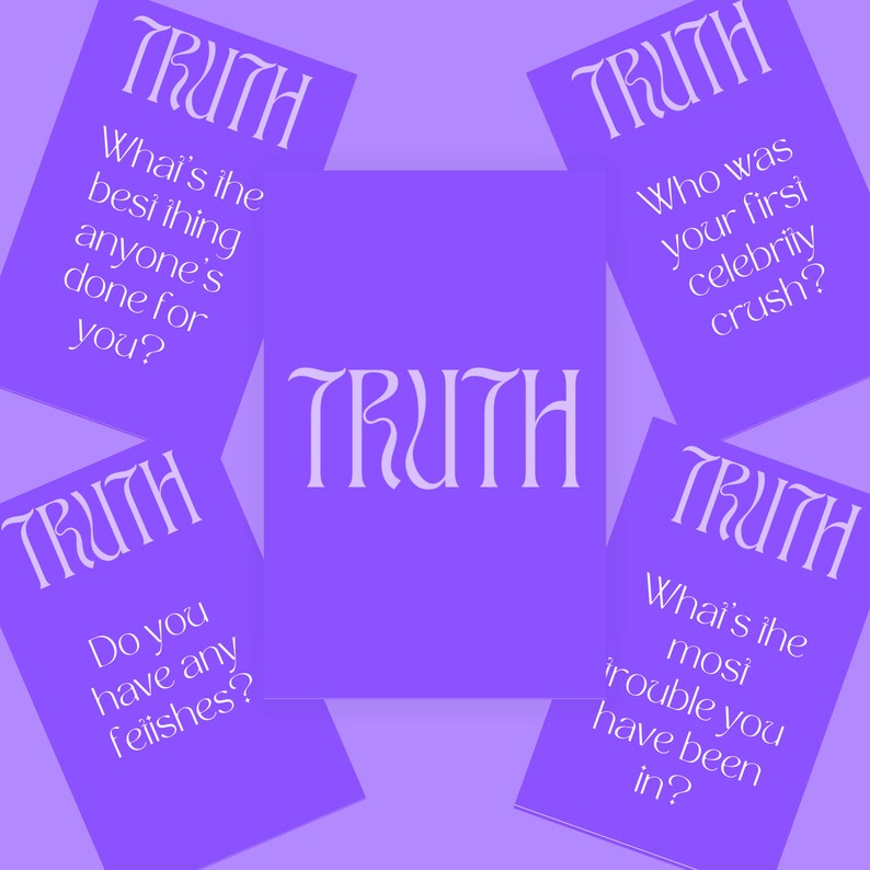 TRUTH OR DARE Card Game Digital Download - Etsy