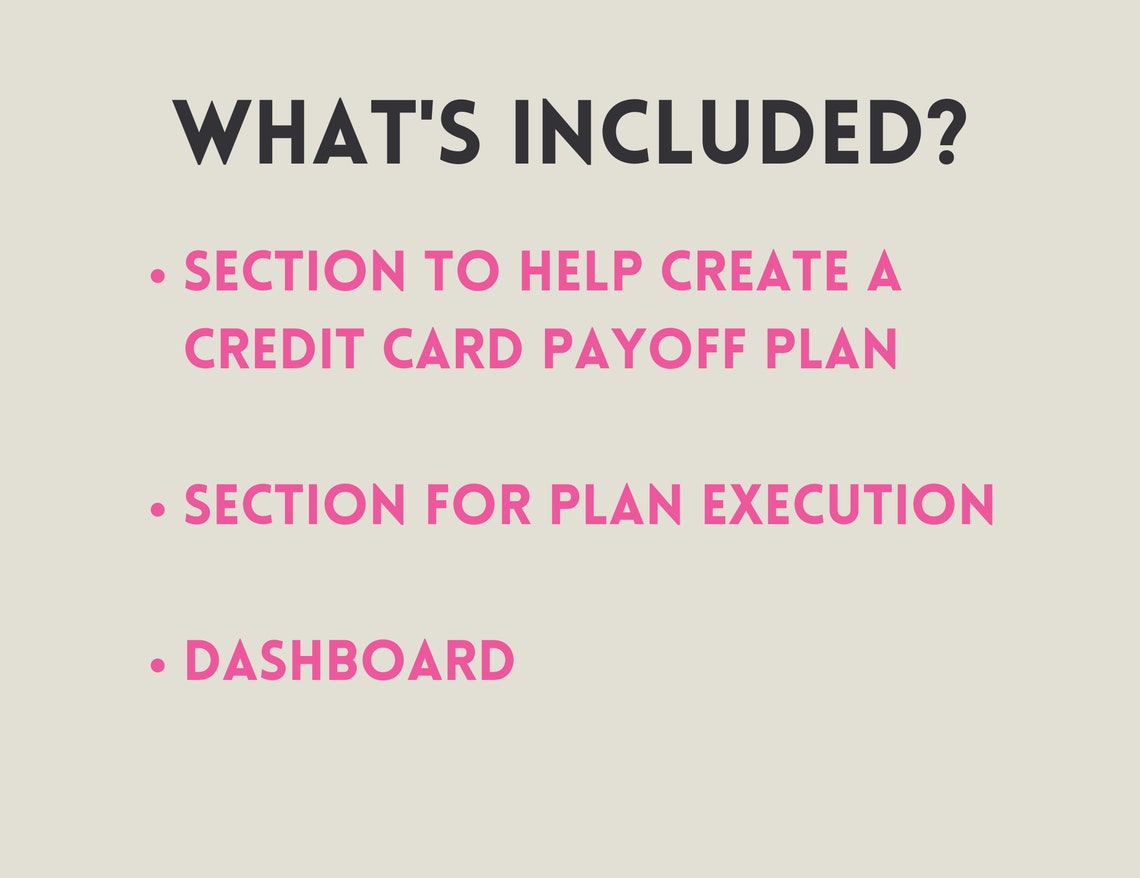 Credit Card Payoff Plan and Execution Template | Progress Tracking ...
