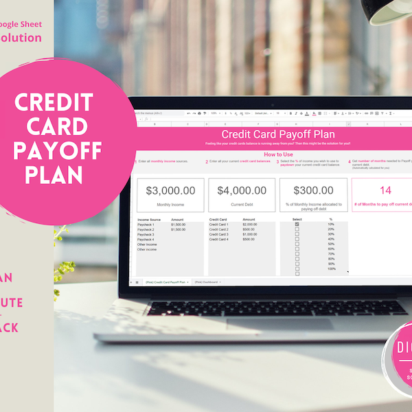 Credit Card Dashboard Template - Etsy