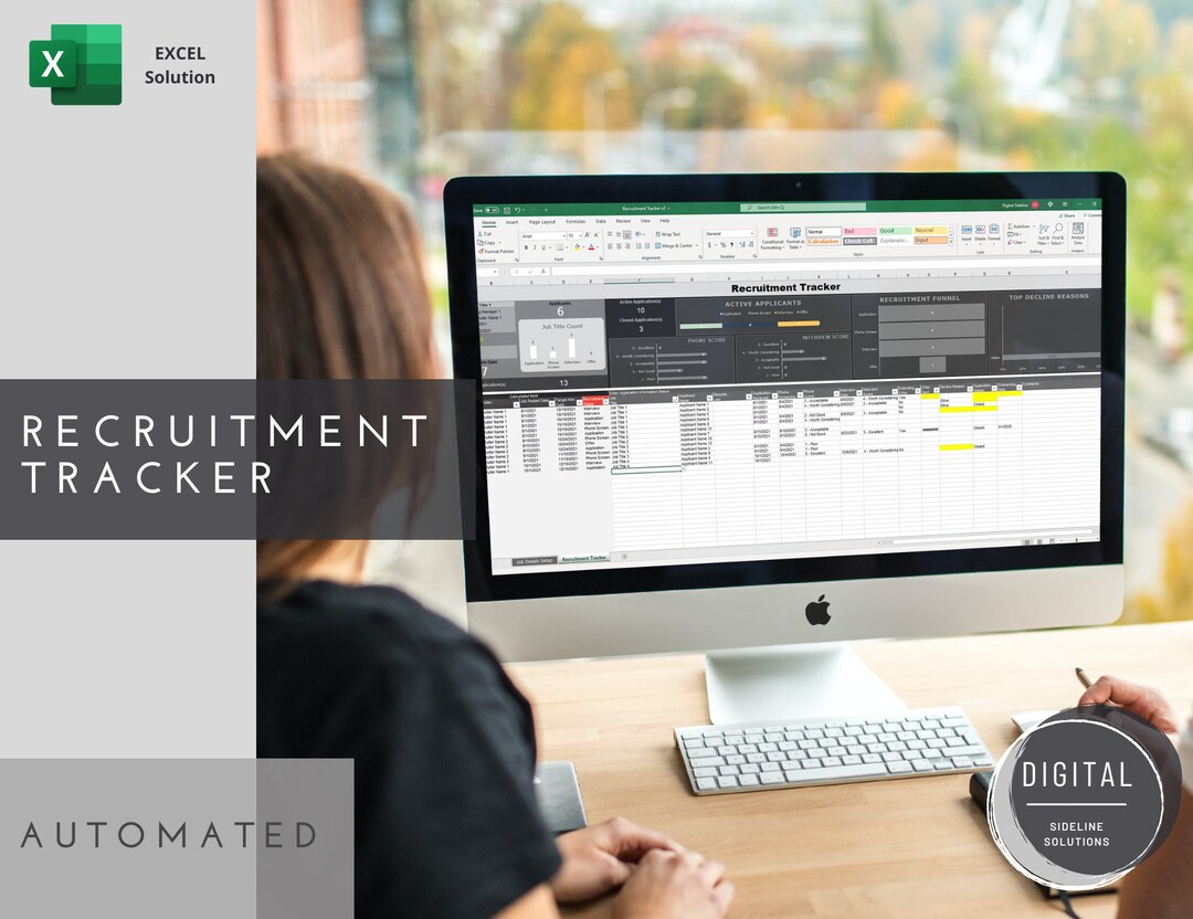Recruitment Application Tracker Template | Job Hiring Planner | HR Job ...