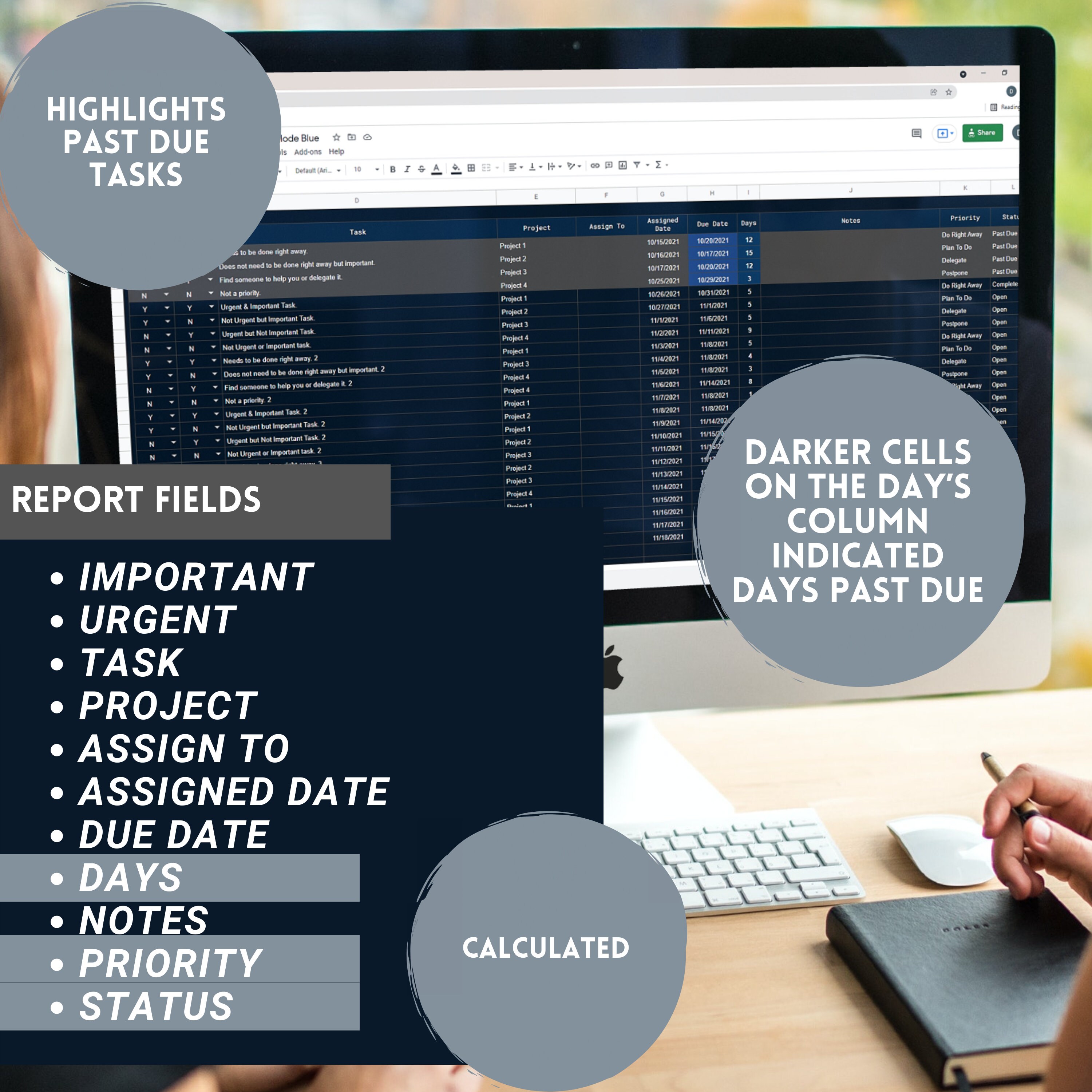 Simple Task Management Template for Lazy Days | Google Sheet | Priority ...