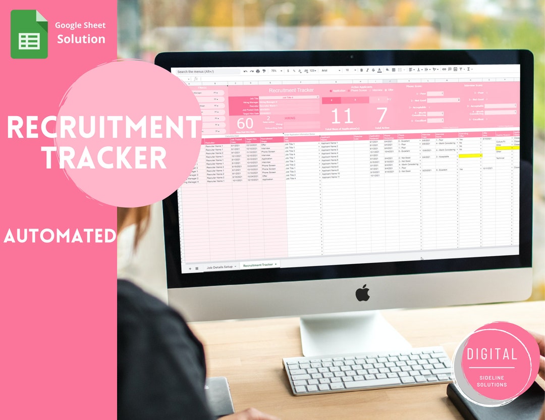 Hired!!! Recruitment Application Tracker Template | Job Hiring Planner ...