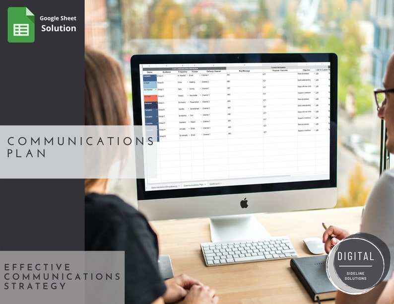 Communications Plan Template Comms Colorblind-friendly Design - Etsy