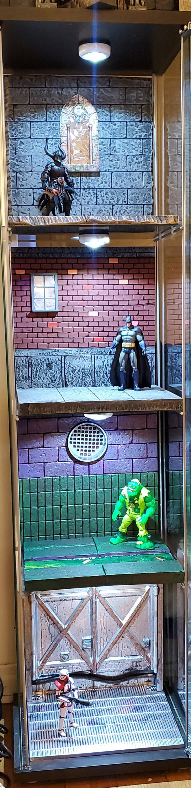 Set of 4 CUSTOM HANDMADE DIORAMA Marvel Legends Mezco Neca Mythic ...
