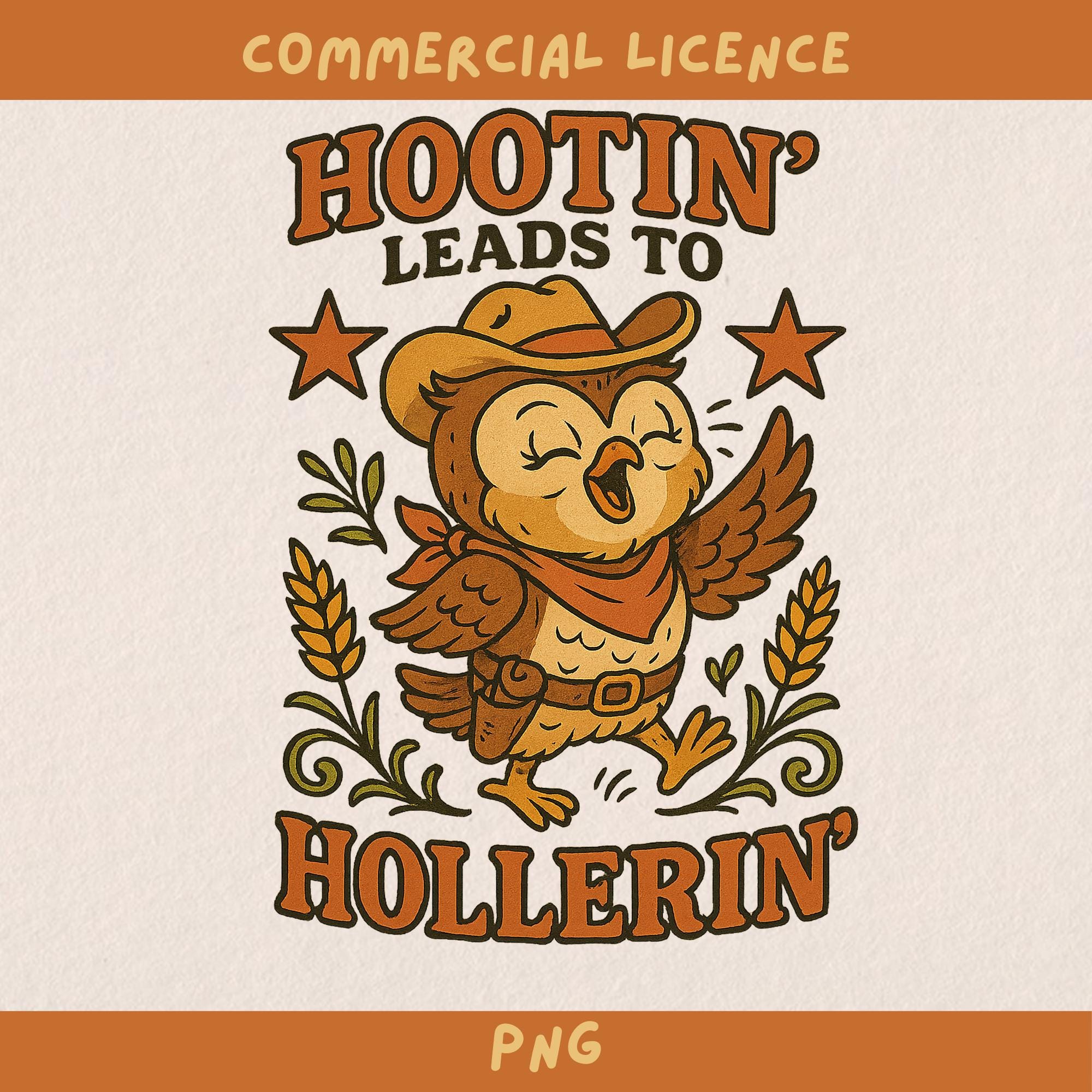Hootin Leads to Hollerin' Owl Png Transparent Design, Funny Retro ...