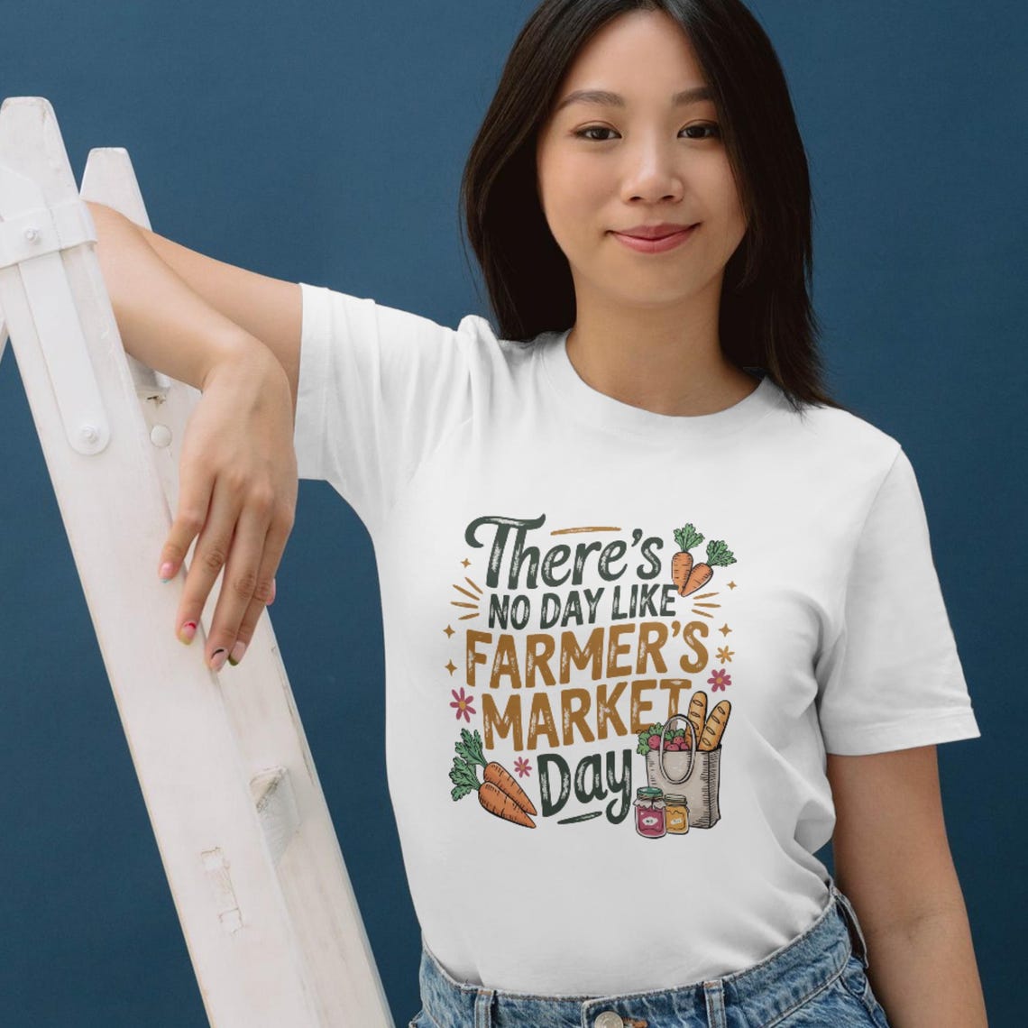 Farmer Market Day Png Transparent Design, Shopping Fresh Veggies Girlie ...