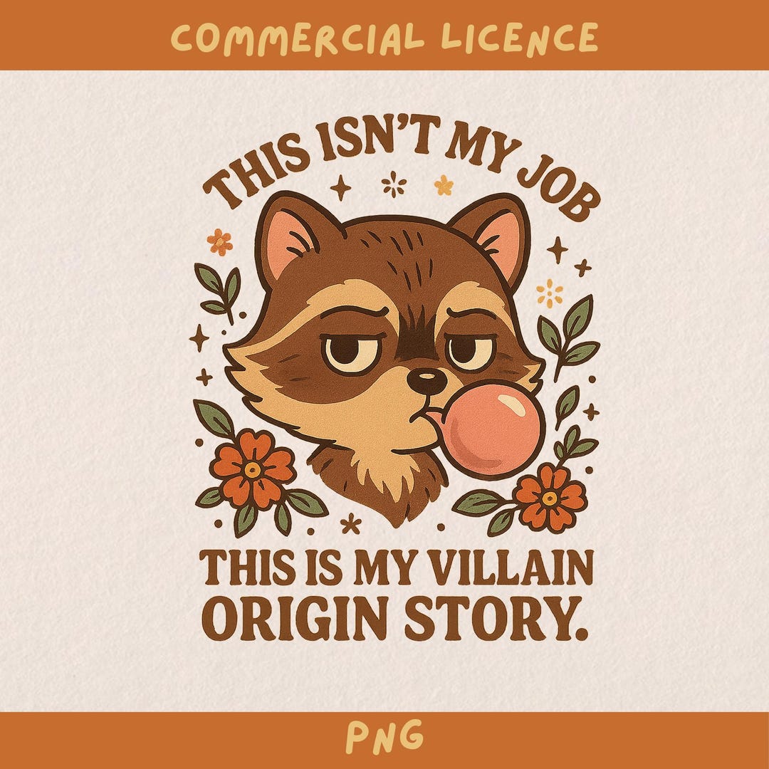 My Villain Origin Story Png Transparent Design, Work Themed Funny Retro ...