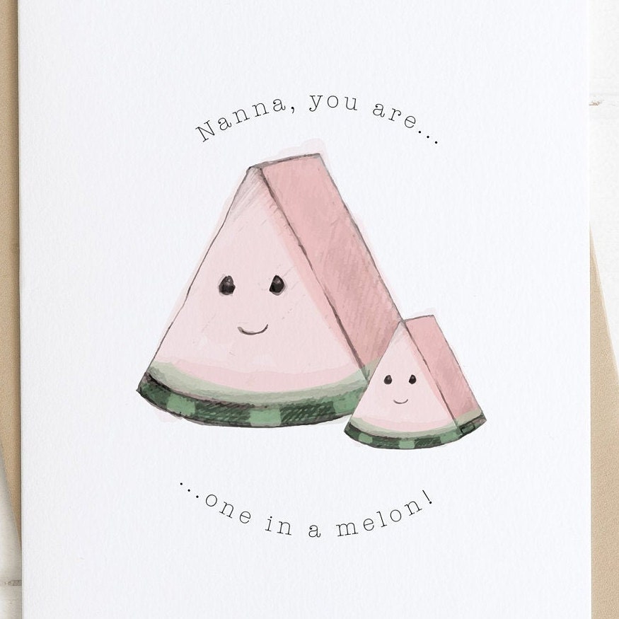 Mum Melon Card, Melon Card, Mothers Day Card, Mum Birthday, Melon Card ...