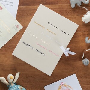 Keepsake Personalised Slip-in Display Folder and Matching Box Set for ...