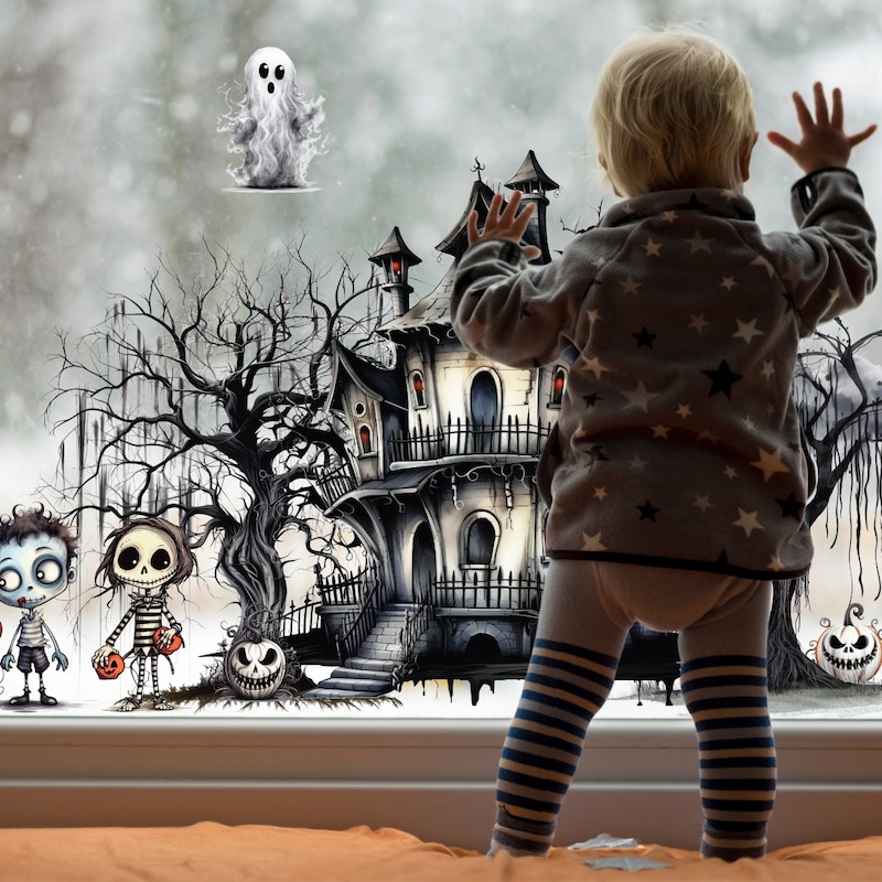 Halloween Window Decal - Etsy
