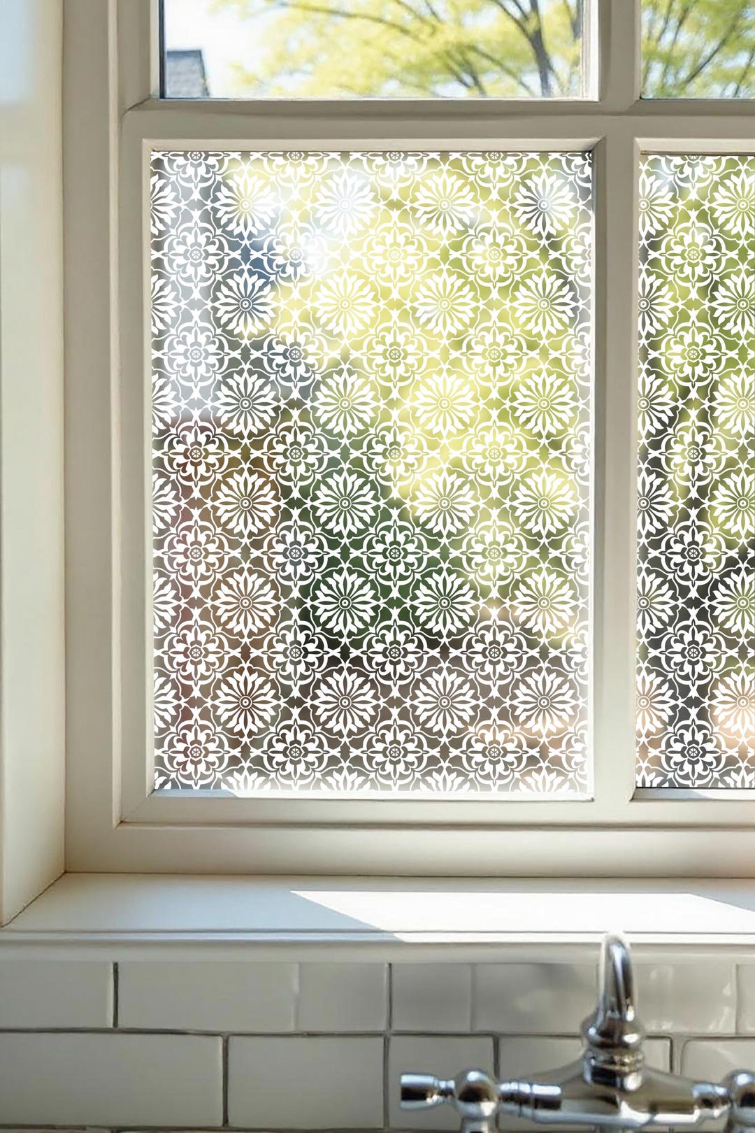 Frosted Patterned Privacy Window Film, Static Cling - Etsy