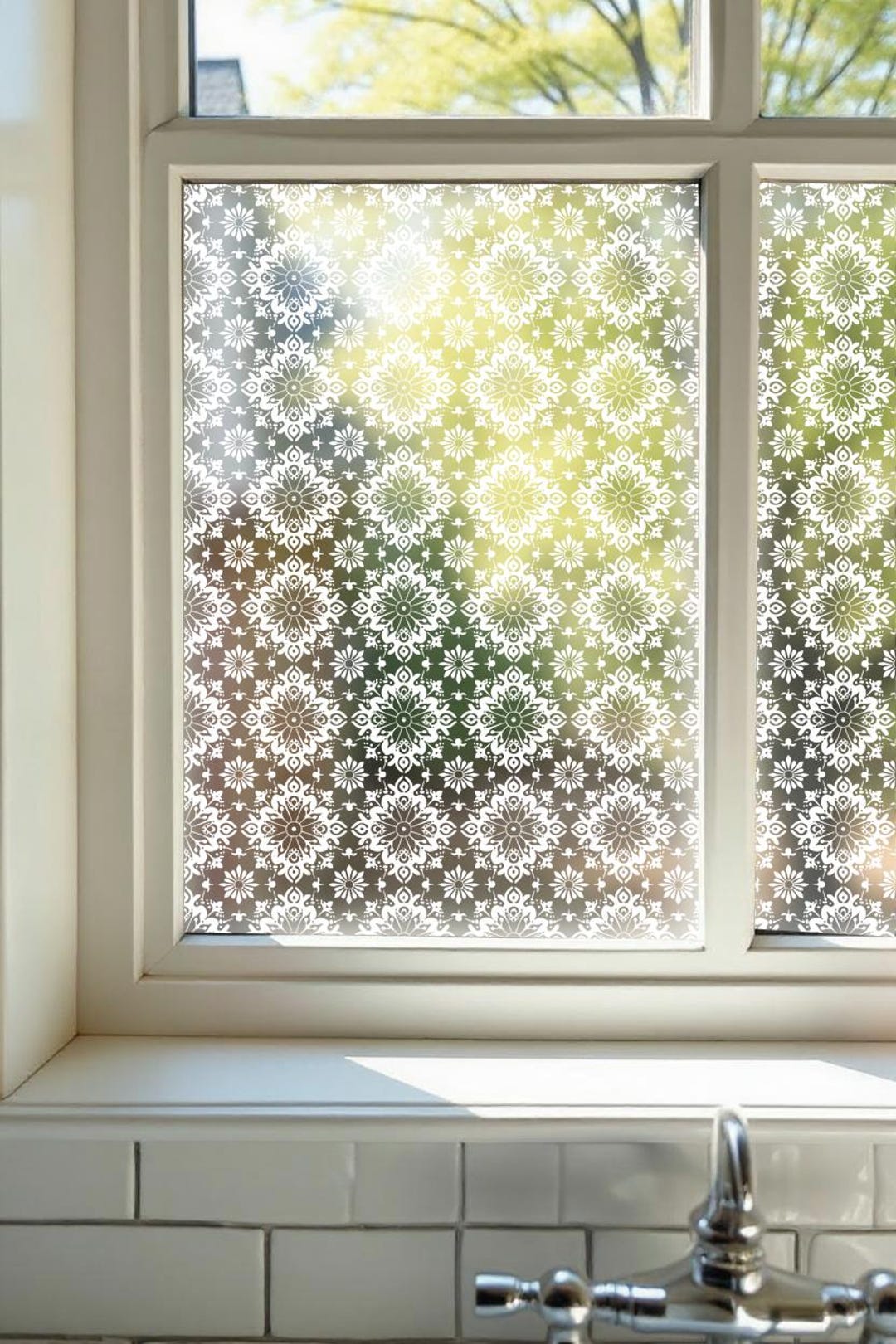 Frosted Patterned Privacy Window Film, Static Cling - Etsy