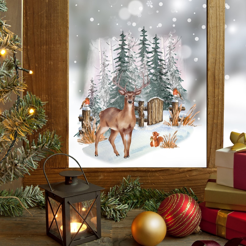 Christmas Window Decals - Etsy