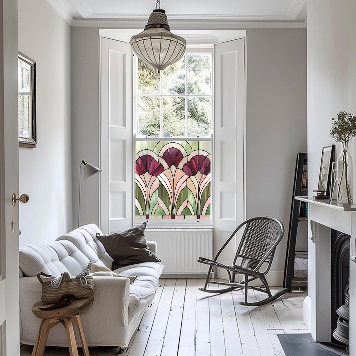 Art Deco Window Film, Privacy Window Film, Window Film, Decorative ...