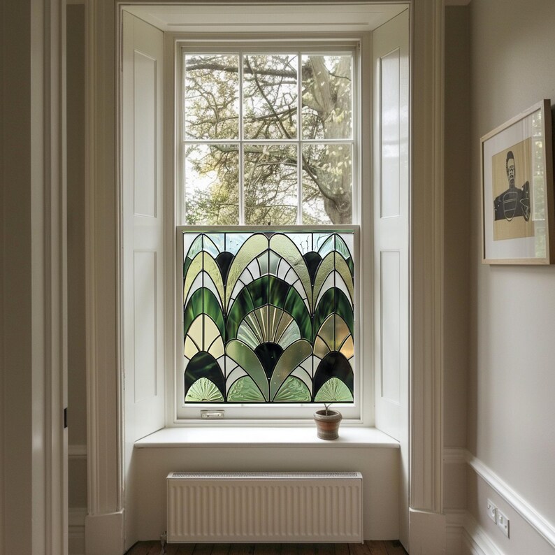 Art Deco Window Film, Privacy Film, Decorative Geometric Design, Custom ...