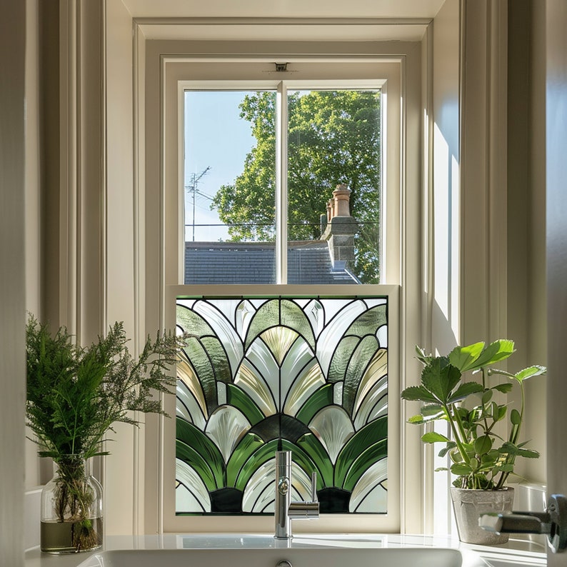 Art Deco Privacy Window Film, Custom Size - Etsy