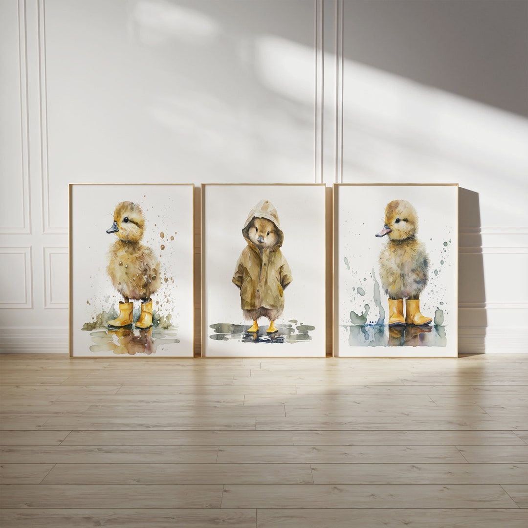 Nursery Wall Prints, Duckling Wall Print, Ducks Wall Art, Ducks Wall ...