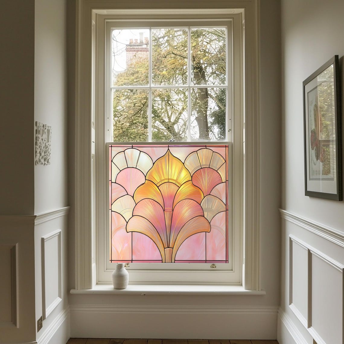 Art Deco Privacy Window Film, Custom Size - Etsy