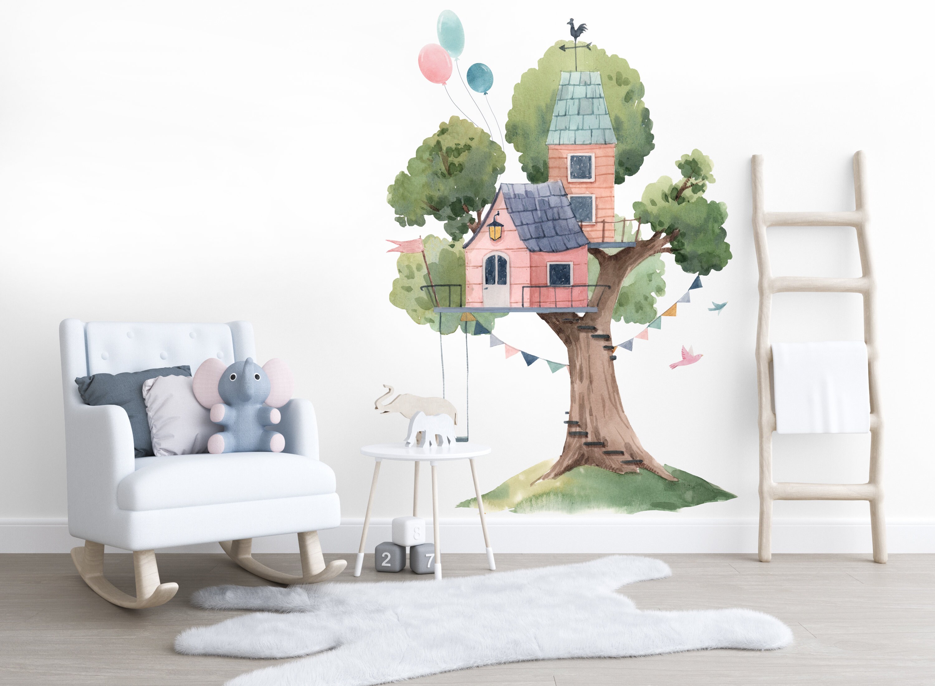Tree House Wall Decal Tree House Stickers Tree Wall Sticker - Etsy