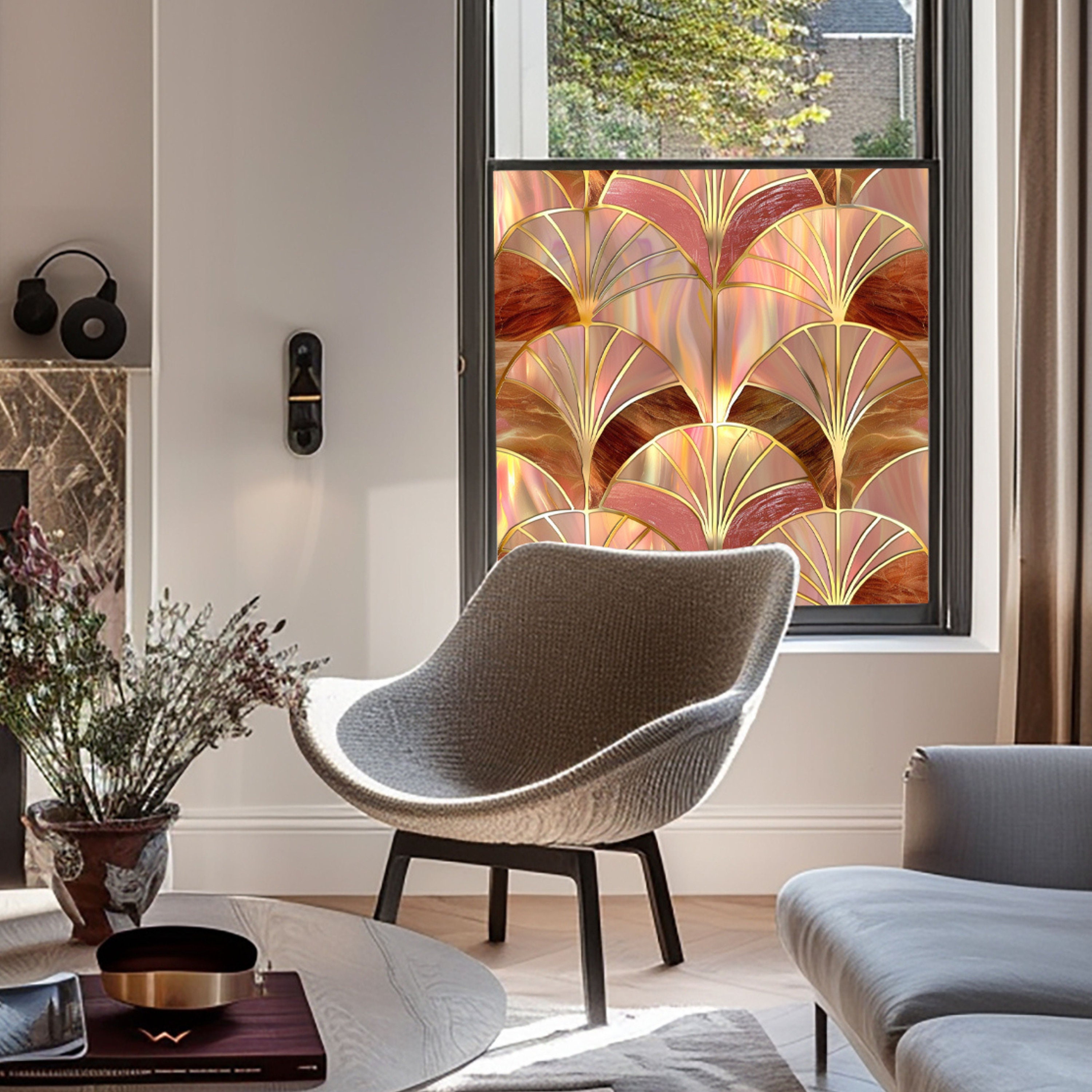 Art Deco Window Film, Privacy Window Film, Window Film, Decorative ...