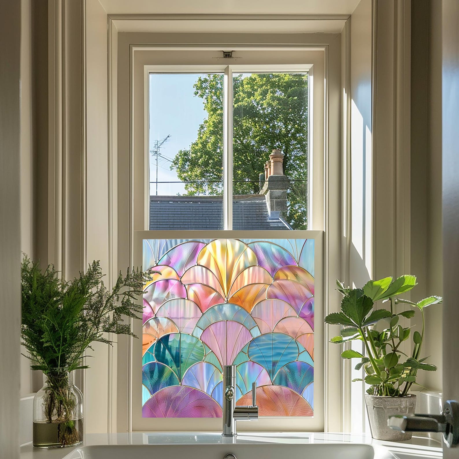 Art Deco Window Film, Privacy Glass Decal, Custom Size - Etsy
